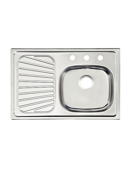 Tarja de acero inoxidable Tramontina con escurridor izquierdo 93849535 1